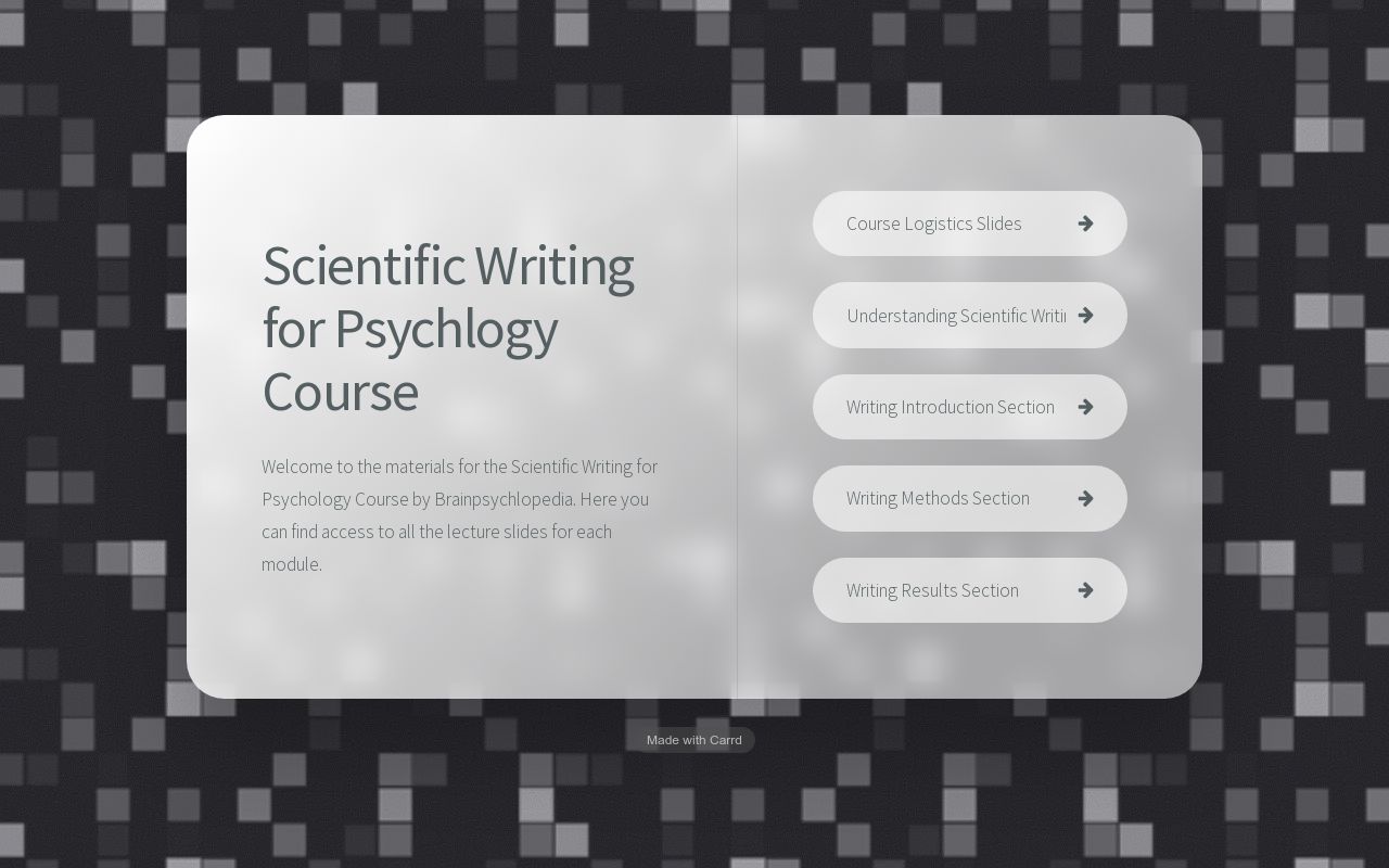 scientific writing for psychology